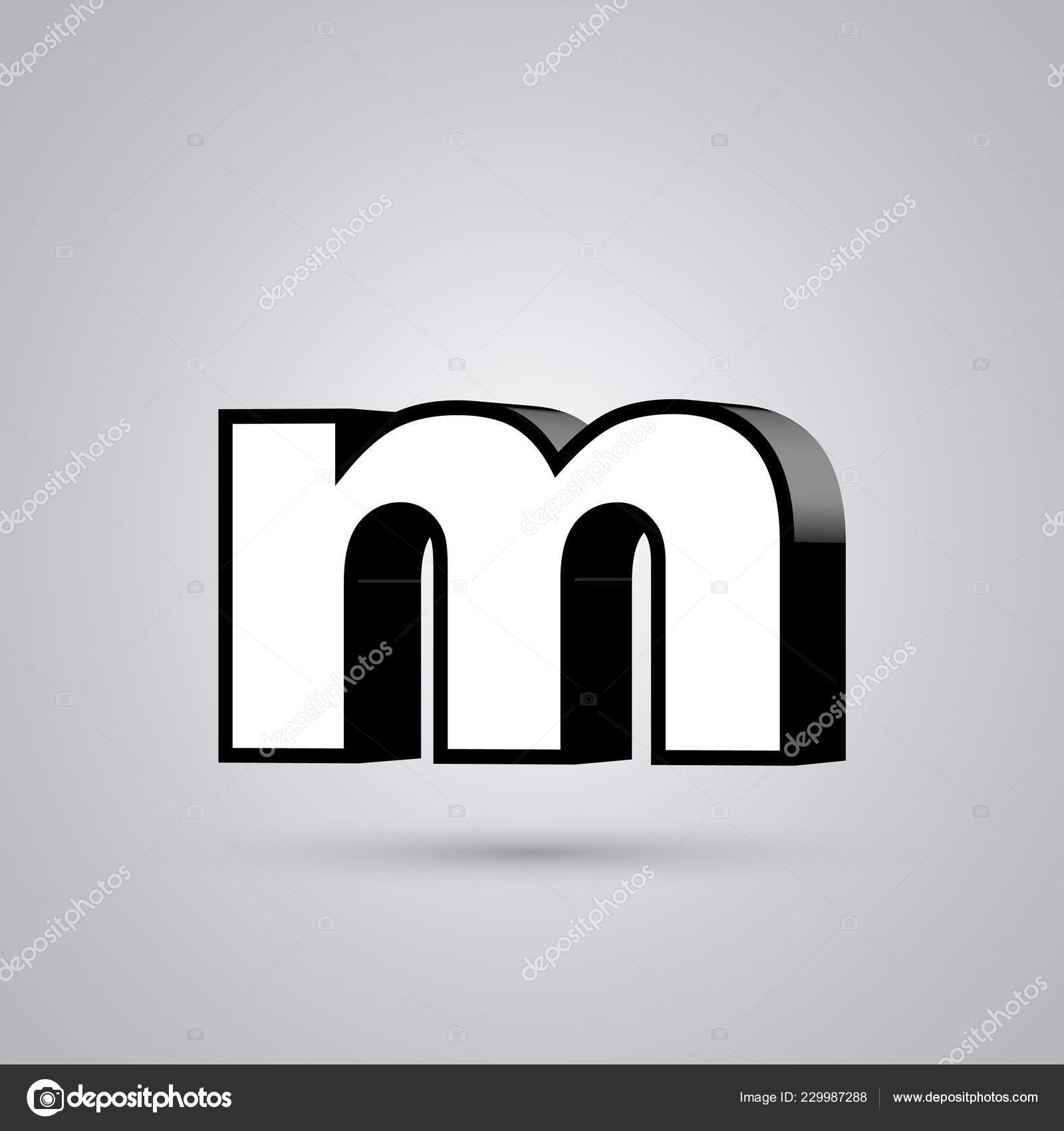 Blanco Letra Vectorial Minúscula Con Borde Negro Fuente Brillante Con ...