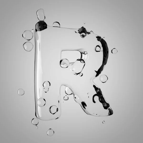 Water Letter Uppercase Rendering Transparent Water Font Drops Stock ...