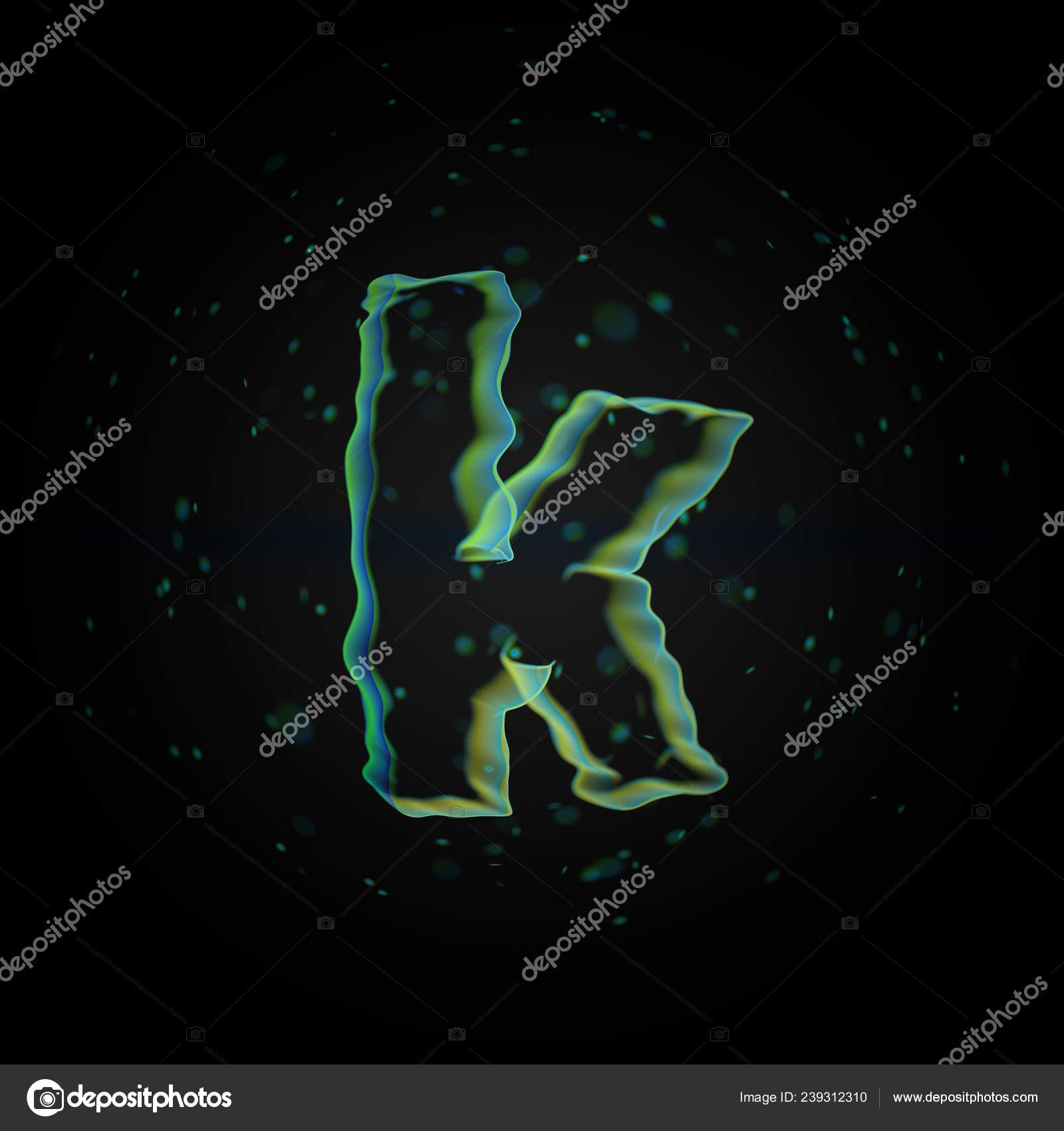 Microscopic Letter Lowercase Rendered Nano Font Tiny Particles Isolated ...