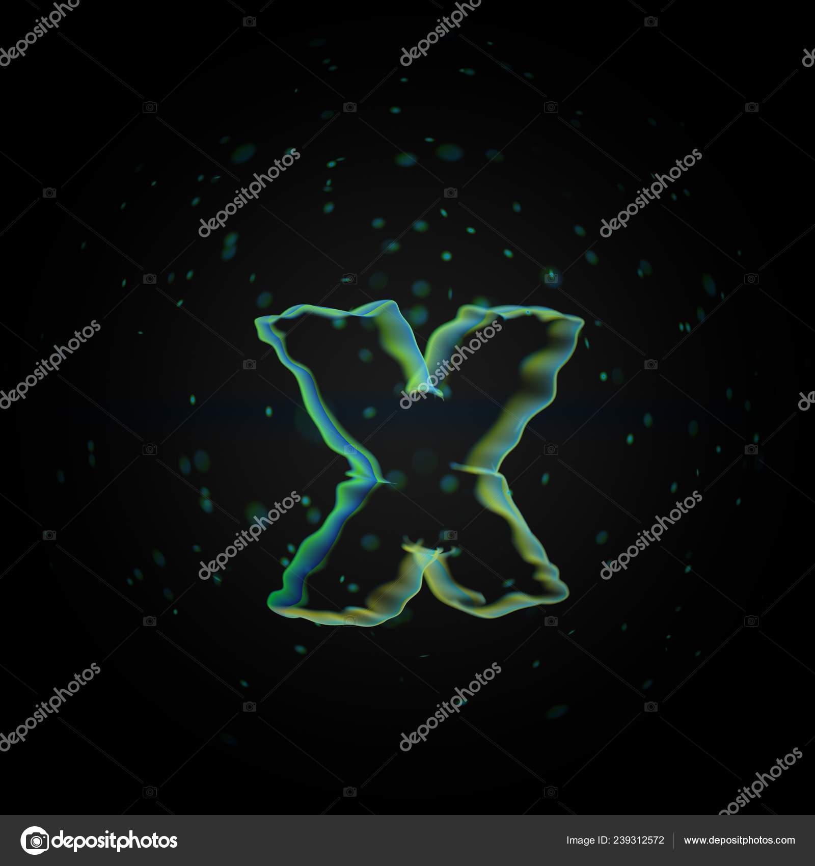 Microscopic Letter Lowercase Rendered Nano Font Tiny Particles Isolated ...
