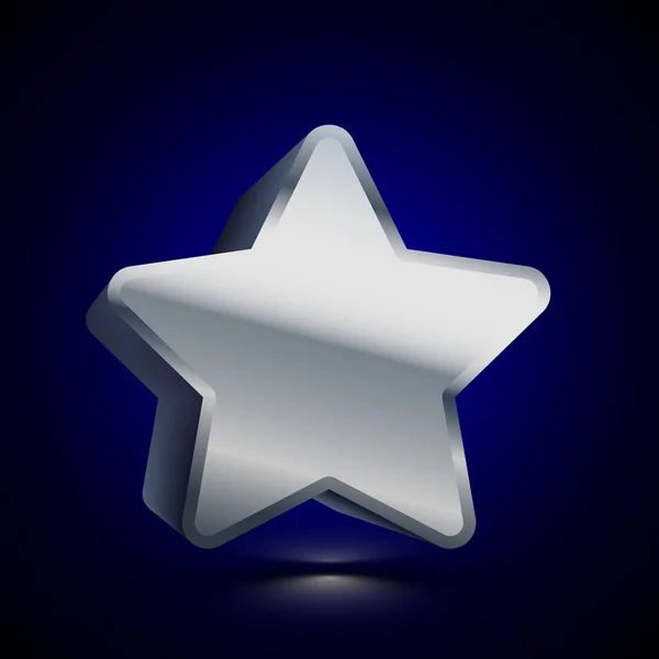 Stylized Star Icon Dark Background Shadow Stock Vector Image by ...