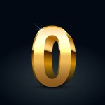 Dark Gold Letter Uppercase Isolated Black Background Stock Vector Image ...