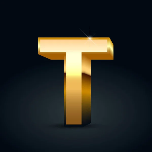 Golden Letter Uppercase Render Font Gold Texture Isolated Black ...