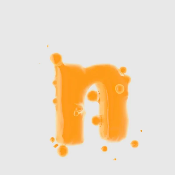 Letter Lowercase Orange Juice Font Drops Isolated White Background ...