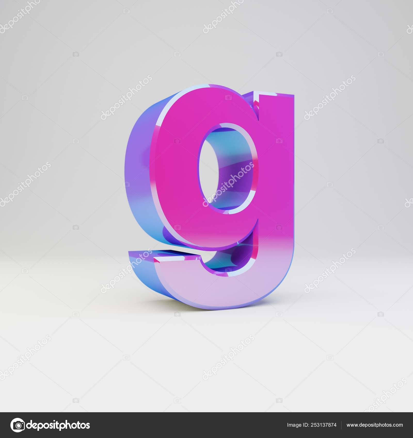 3d Letter Lowercase G