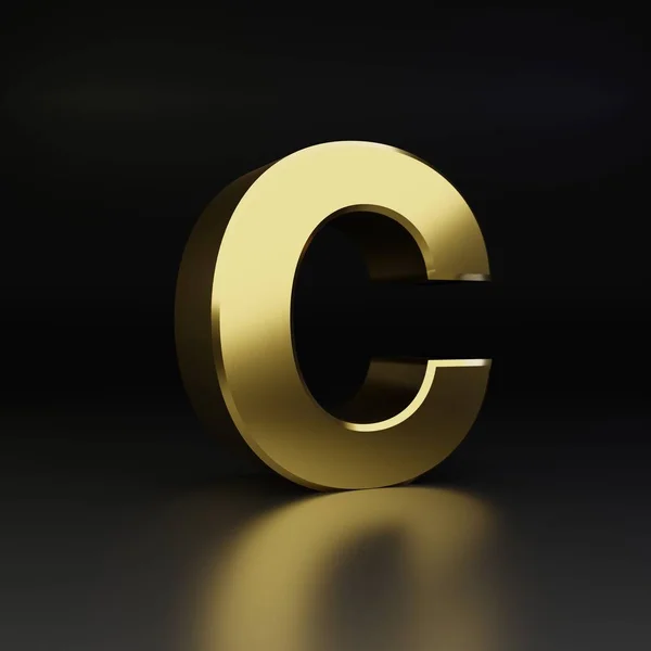Golden volume letter c — Stock Photo © whitebarbie #146935583