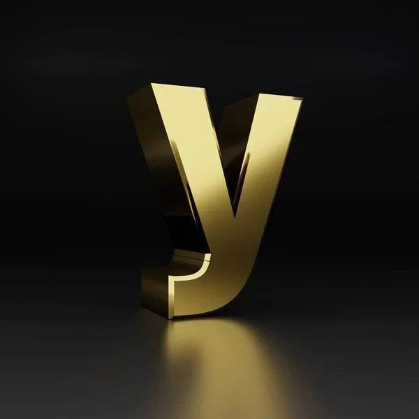 Golden Letter Lowercase Render Font Gold Texture Isolated White ...