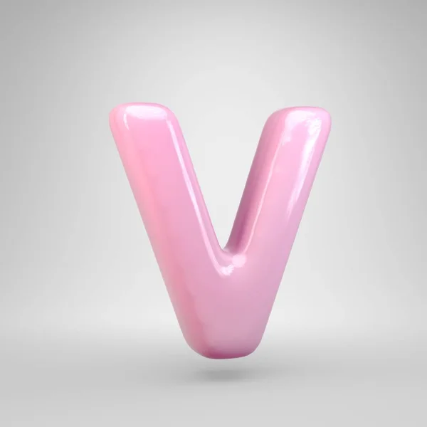 Plastic Pink Color Letter Lowercase Render Glossy Font Isolated White ...