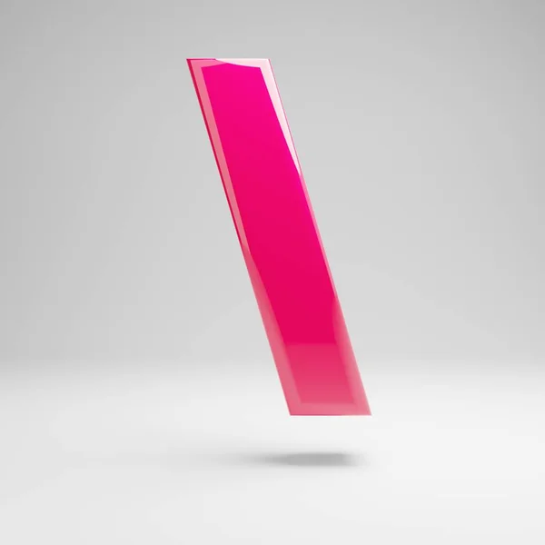 Holographic 3d dash symbol. Glossy font with multicolor reflections and ...