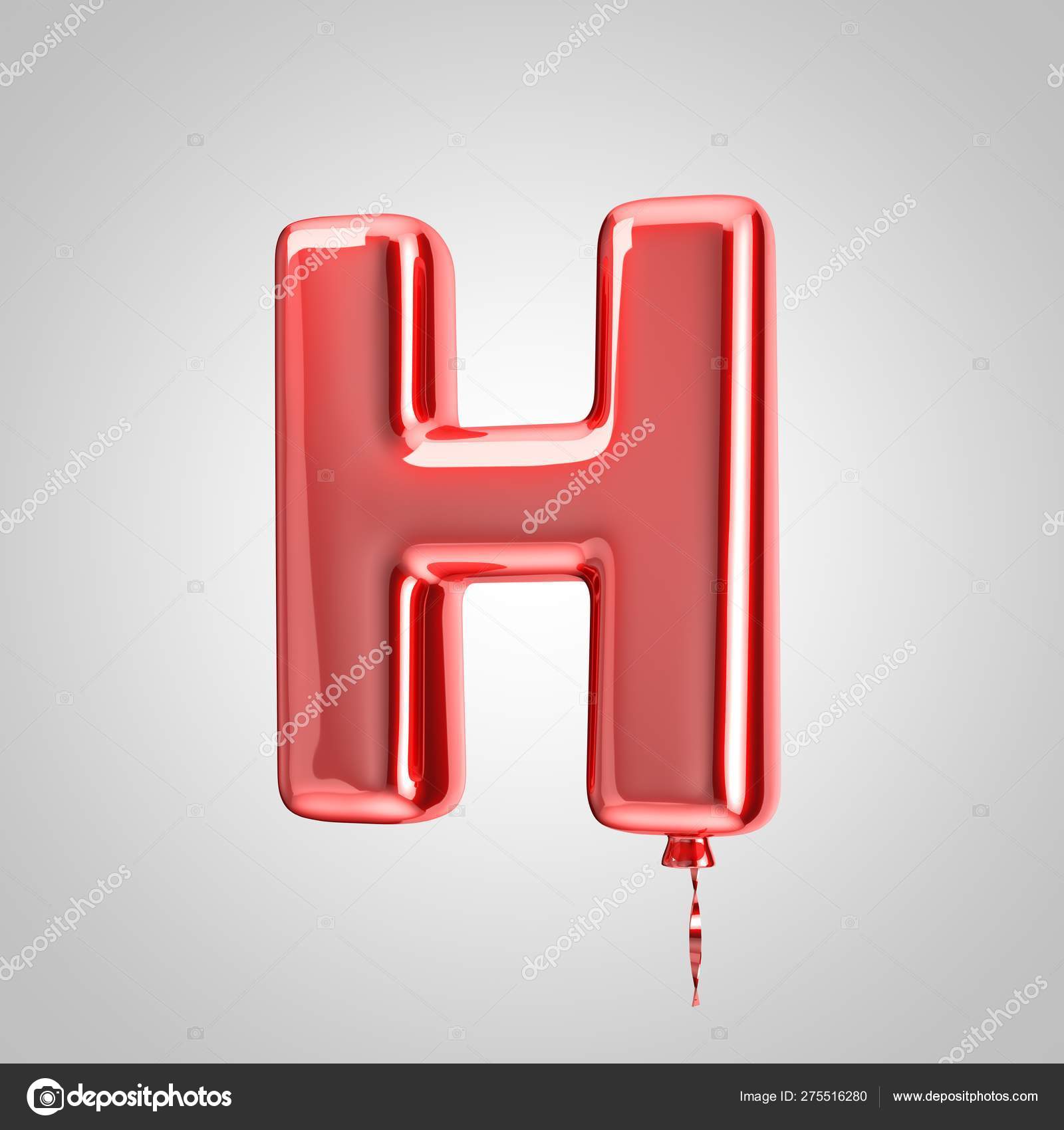 Decorative Letter H Red