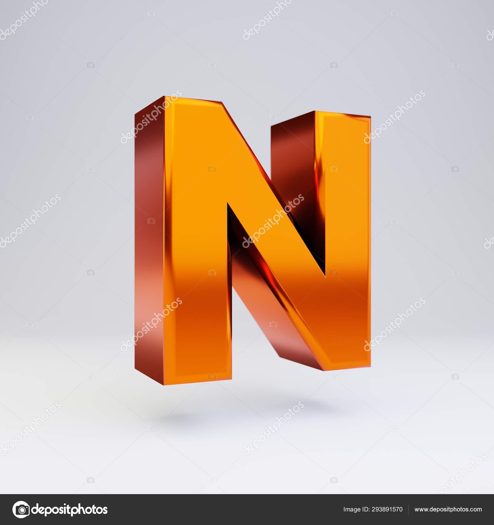 3d Letter N
