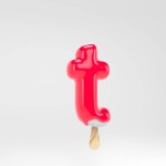 Ice cream letter N lowercase. Yellow popsicle alphabet. 3d rendered ...