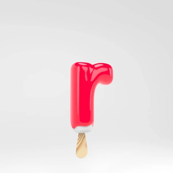 Ice cream asterisk symbol. Yellow popsicle alphabet. 3d rendered ...
