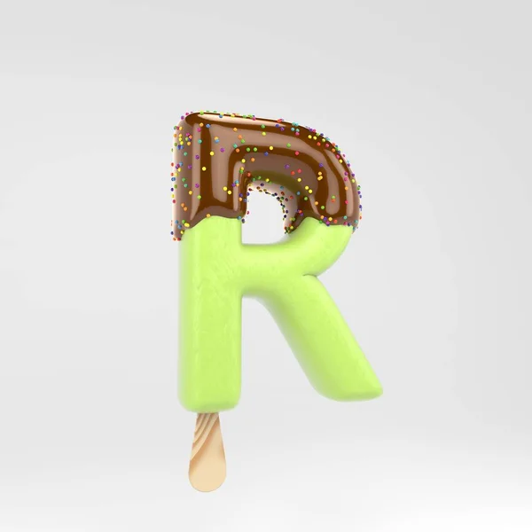 Ice cream letter G lowercase. Pistachio popsicle font with hot ...