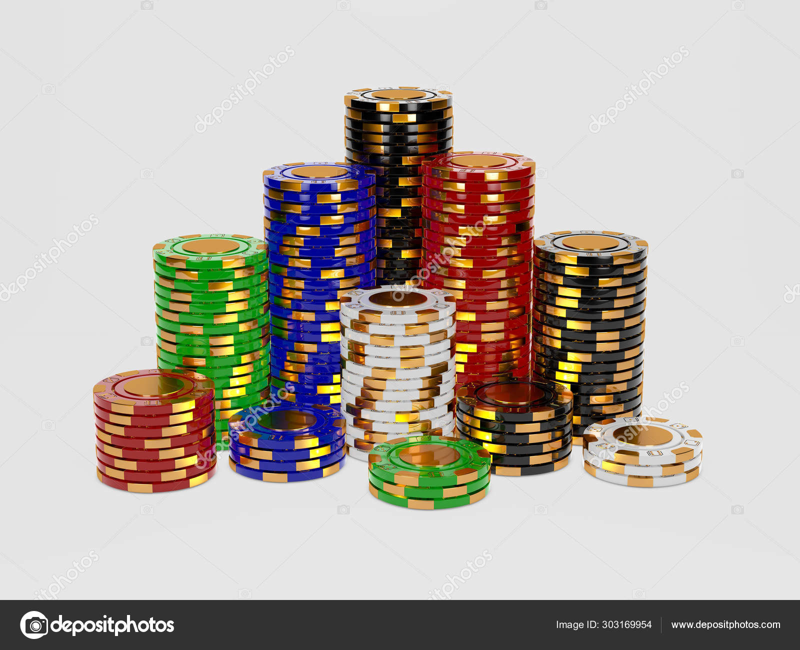 Poker Chip Stack Designs
