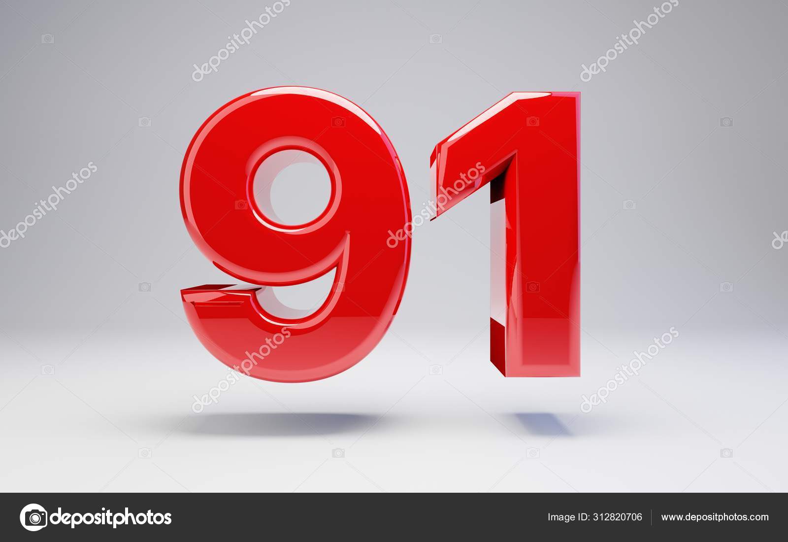 Number 91 isolated on white background — Stock Photo © whitebarbie ...