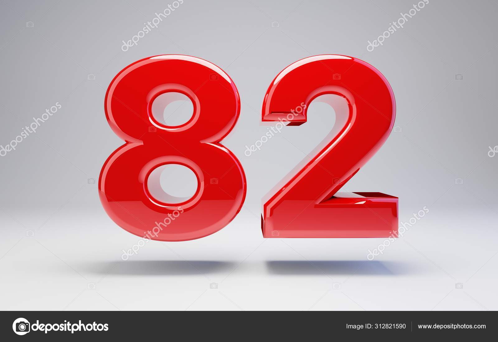 Number 82 isolated on white background — Stock Photo © whitebarbie ...