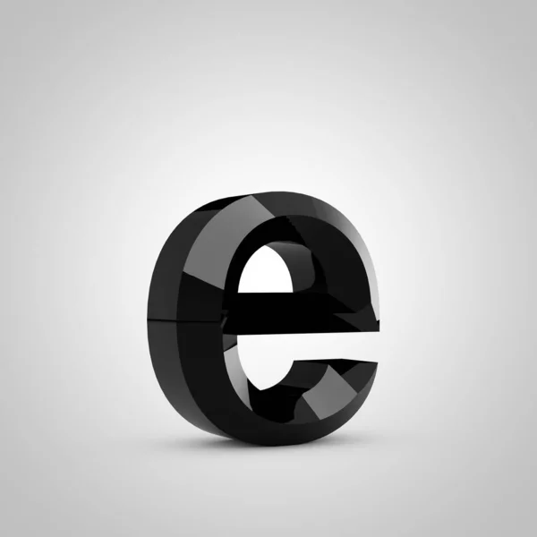 Golden Letter Lowercase White Face Black Outline Render Font Isolated ...