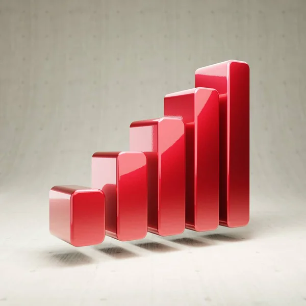 Signal icon. Red glossy metallic Signal symbol isolated on white ...