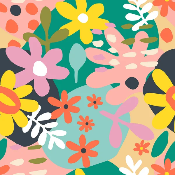 Seamless spring flower pattern background — Stock Vector © salomenj ...