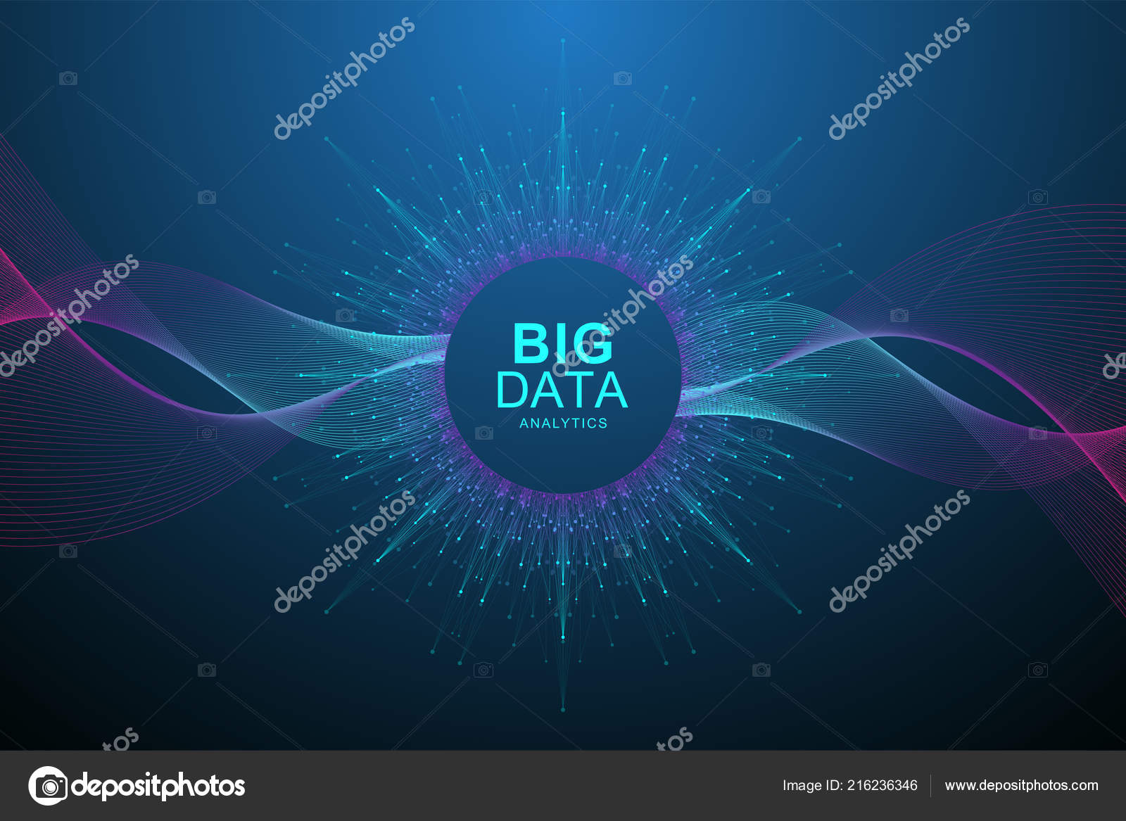 Big data visualization. Graphic abstract background Artificial ...