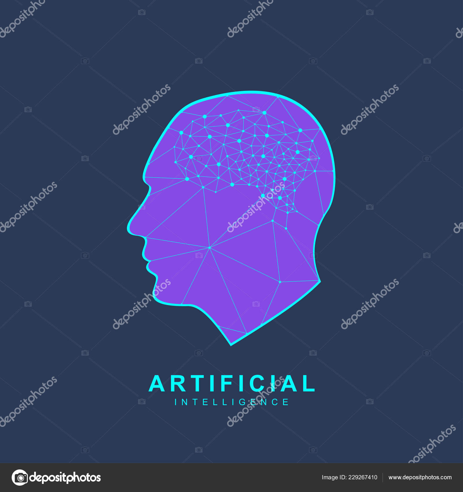 Artificial Intelligence Logo. Artificial Intelligence and Machine ...