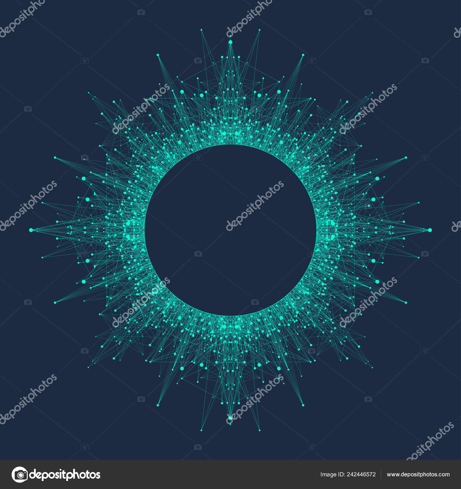 Quantum computer technology concept. Deep learning artificial ...