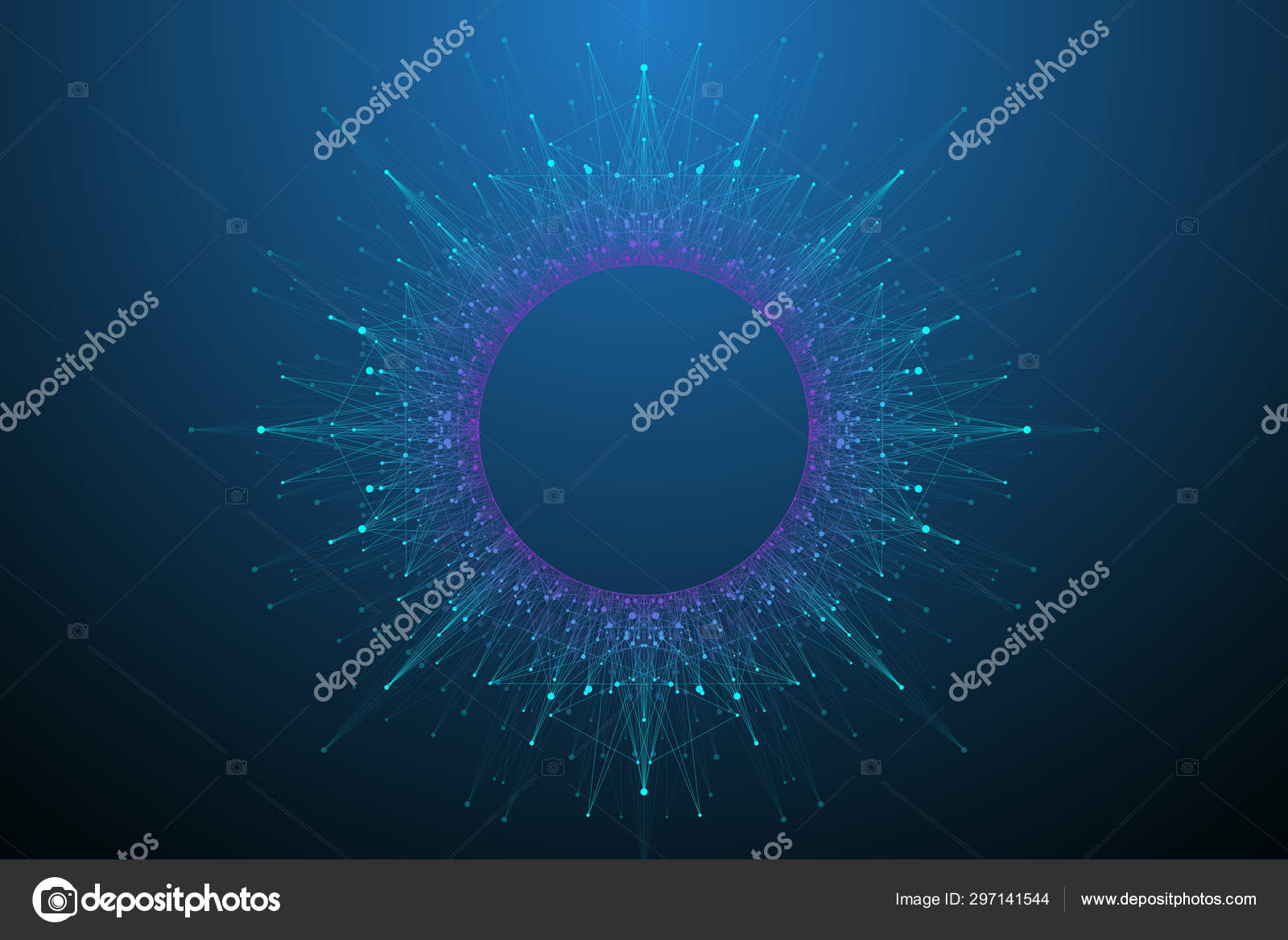 Quantum computing technology concept. Deep learning artificial intelligence. Big data algorithms ...
