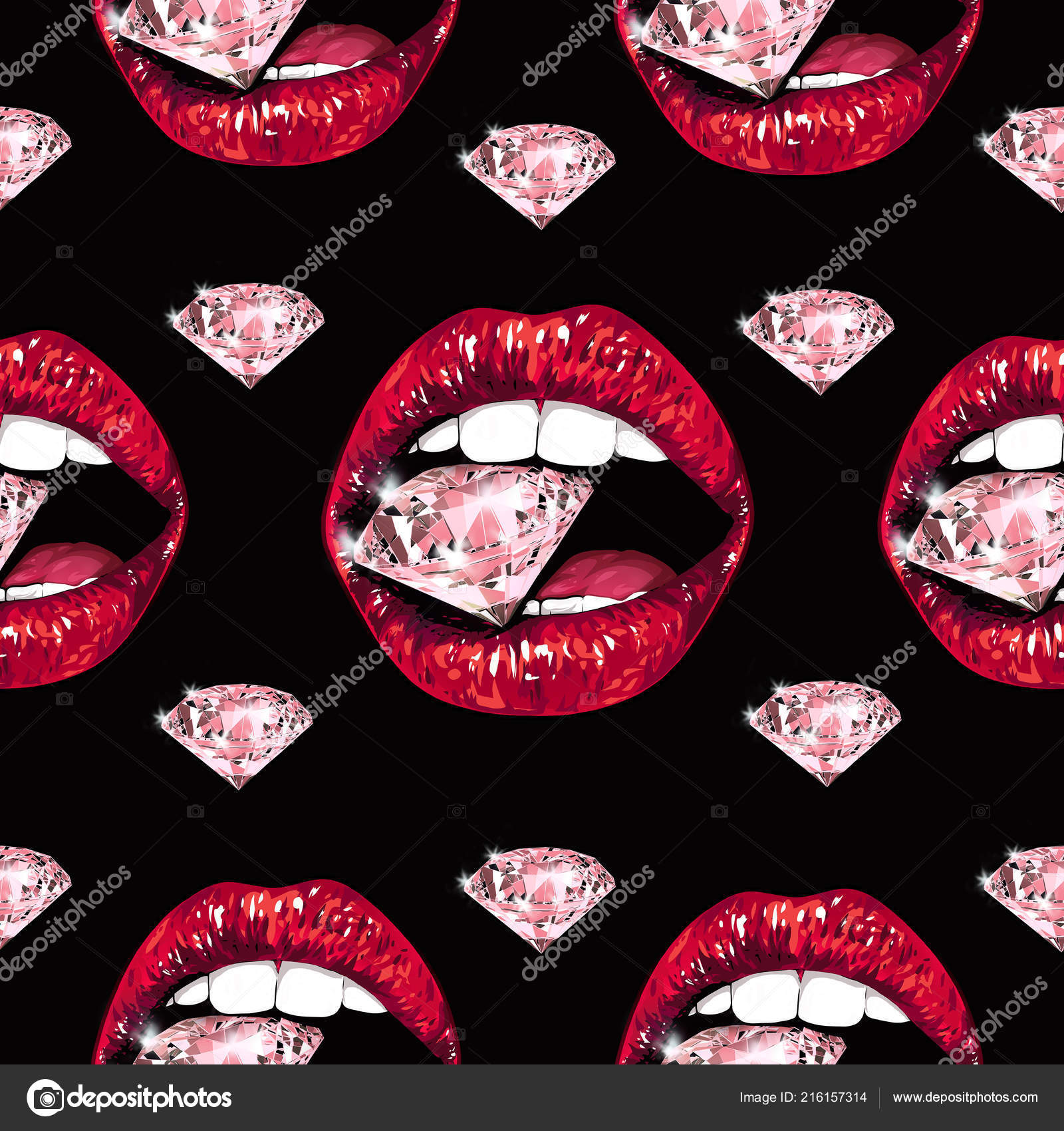 Pink Diamond Lips Backgrounds