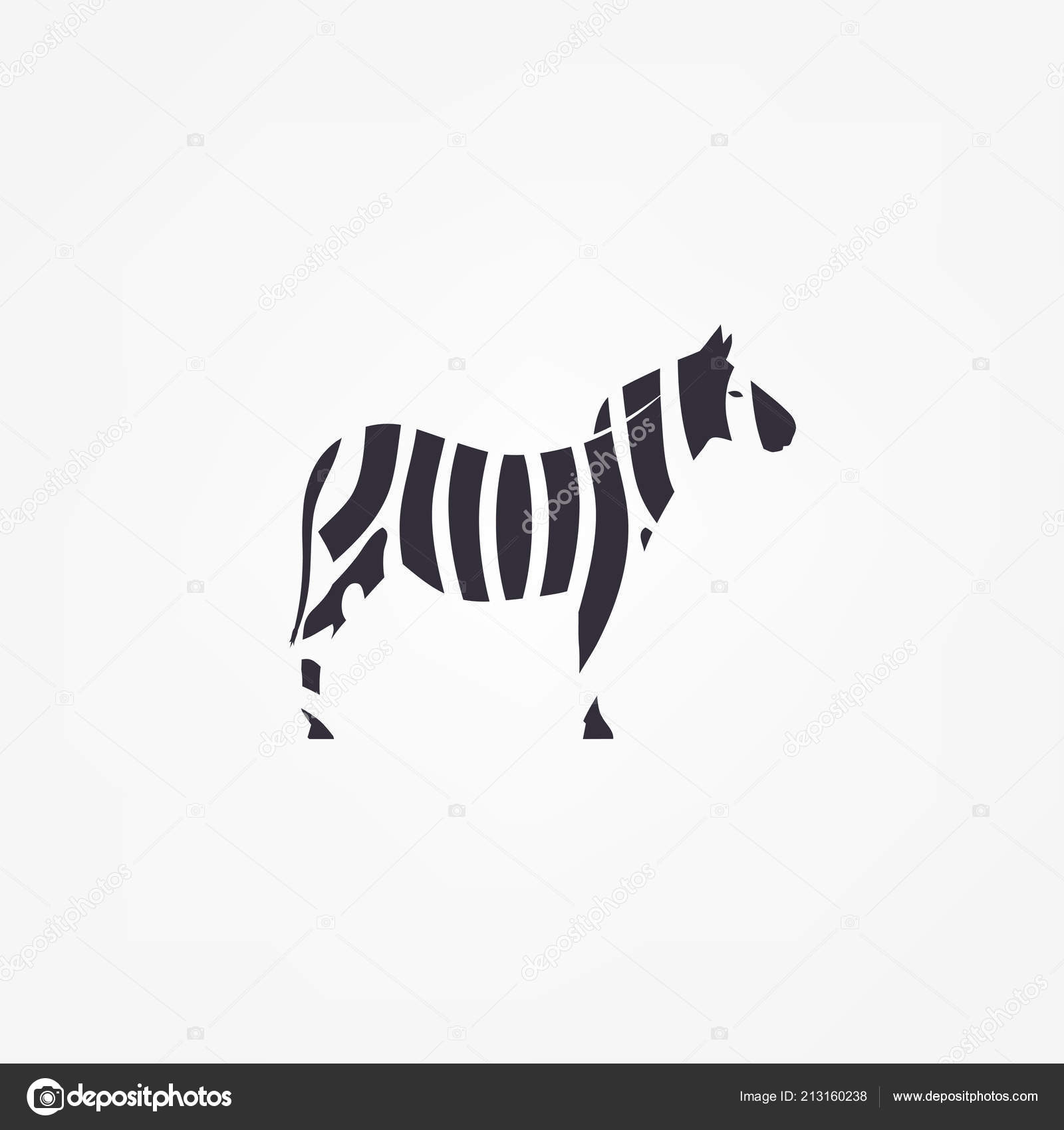 Black Zebra Vector Illustration Stock Vector by ©Alexandrovskyi 213160238