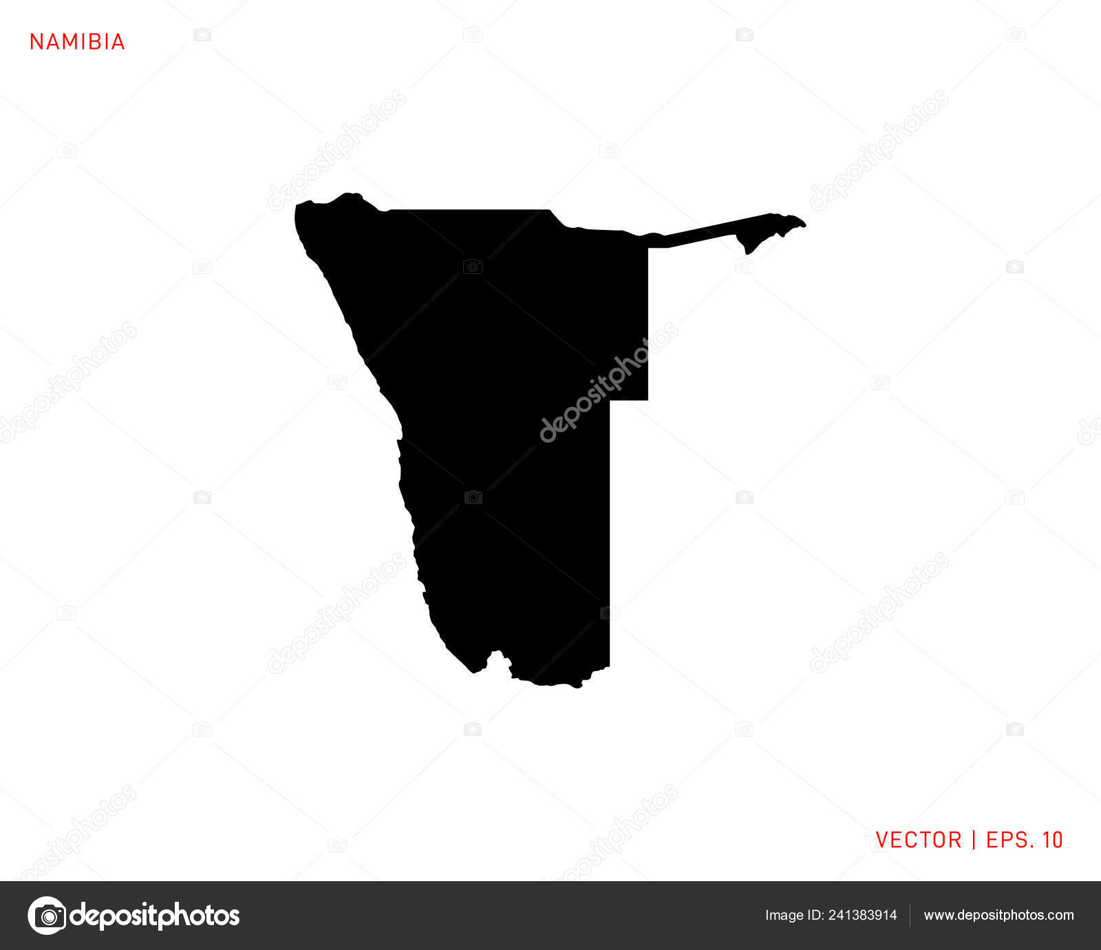 Namibia Map Vector Design Template Vector de stock #241383914 de ©fafostock