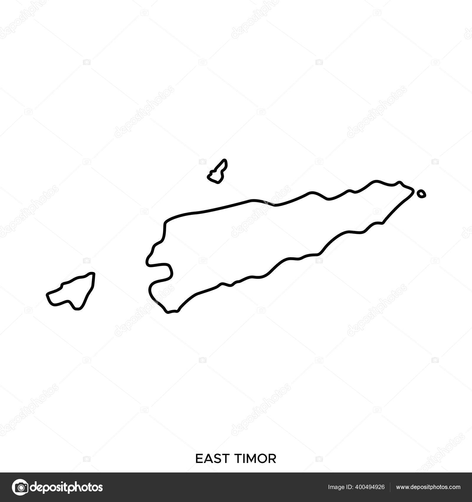 Mapa Timor Oriental Timor Oriental Plantilla Diseño Vectorial Carrera ...