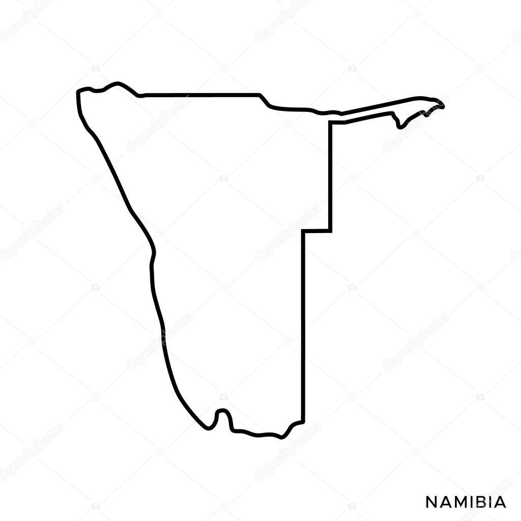 Mapa Namibia Plantilla Diseño Vectorial Carrera Editable Vector de ...