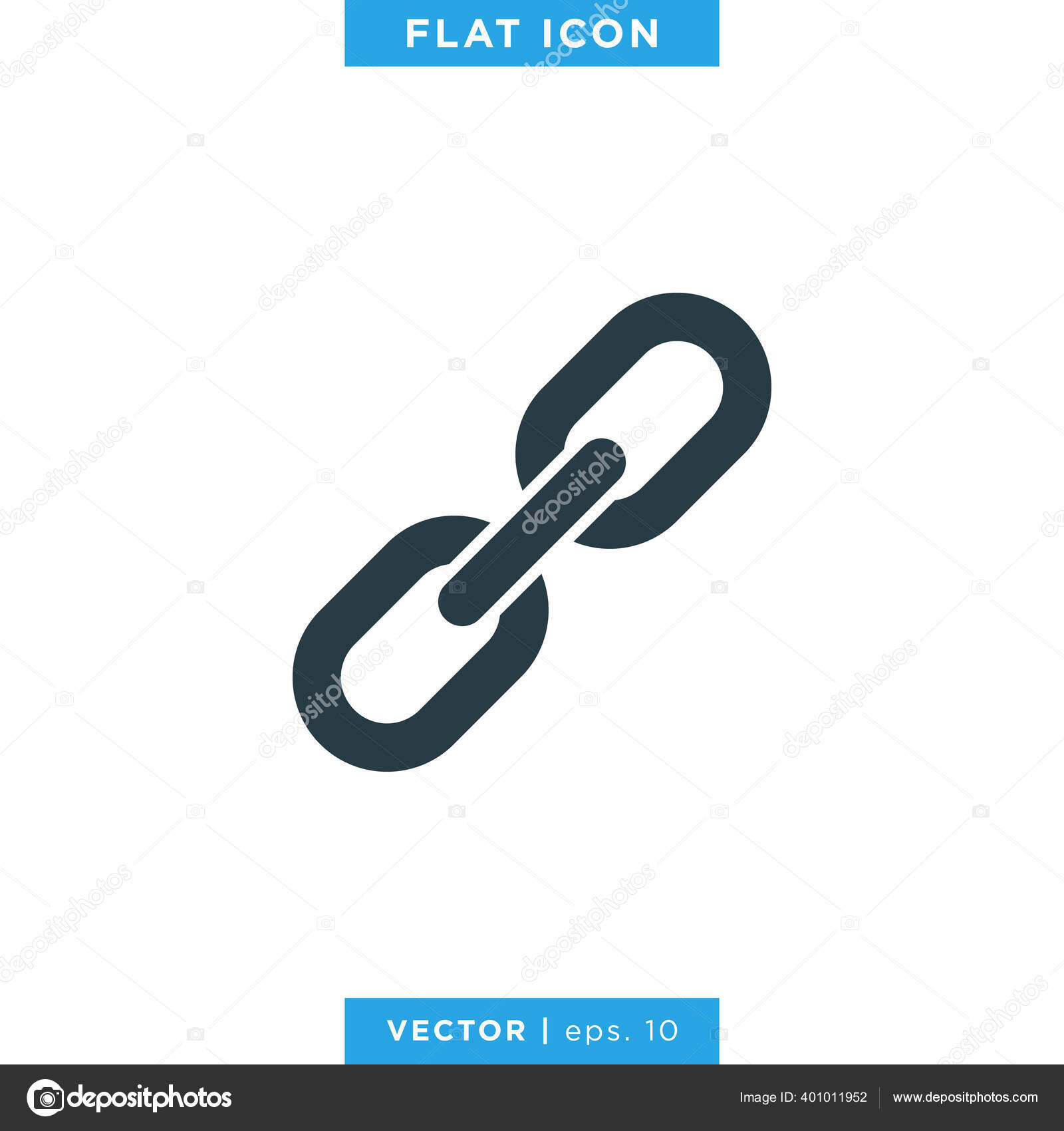 Chain Link Icon Vector Logo Design Template Stock Vector Image by ...