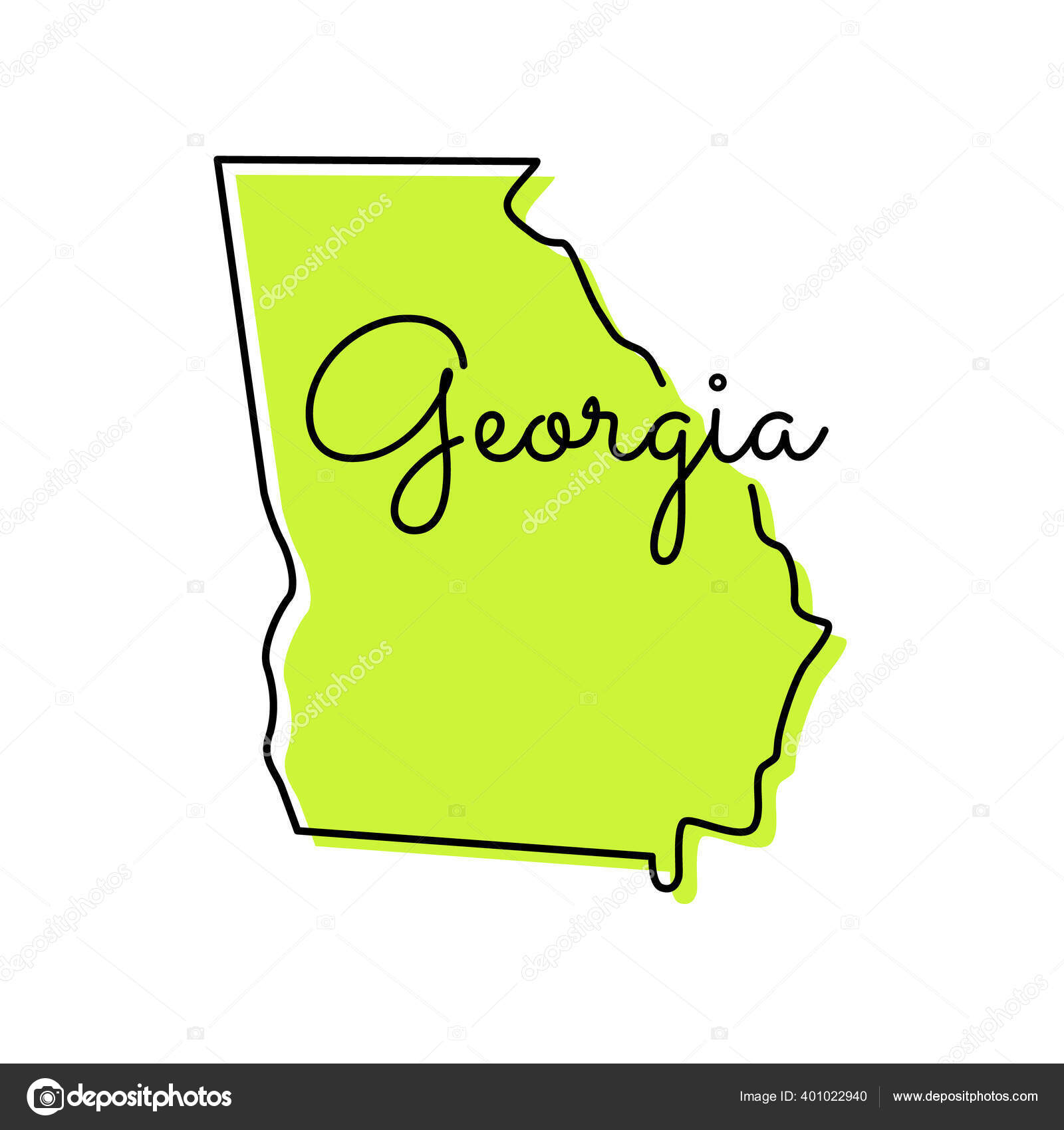 Georgia Map Vector Design Template Stock Vector by ©fafostock 401022940