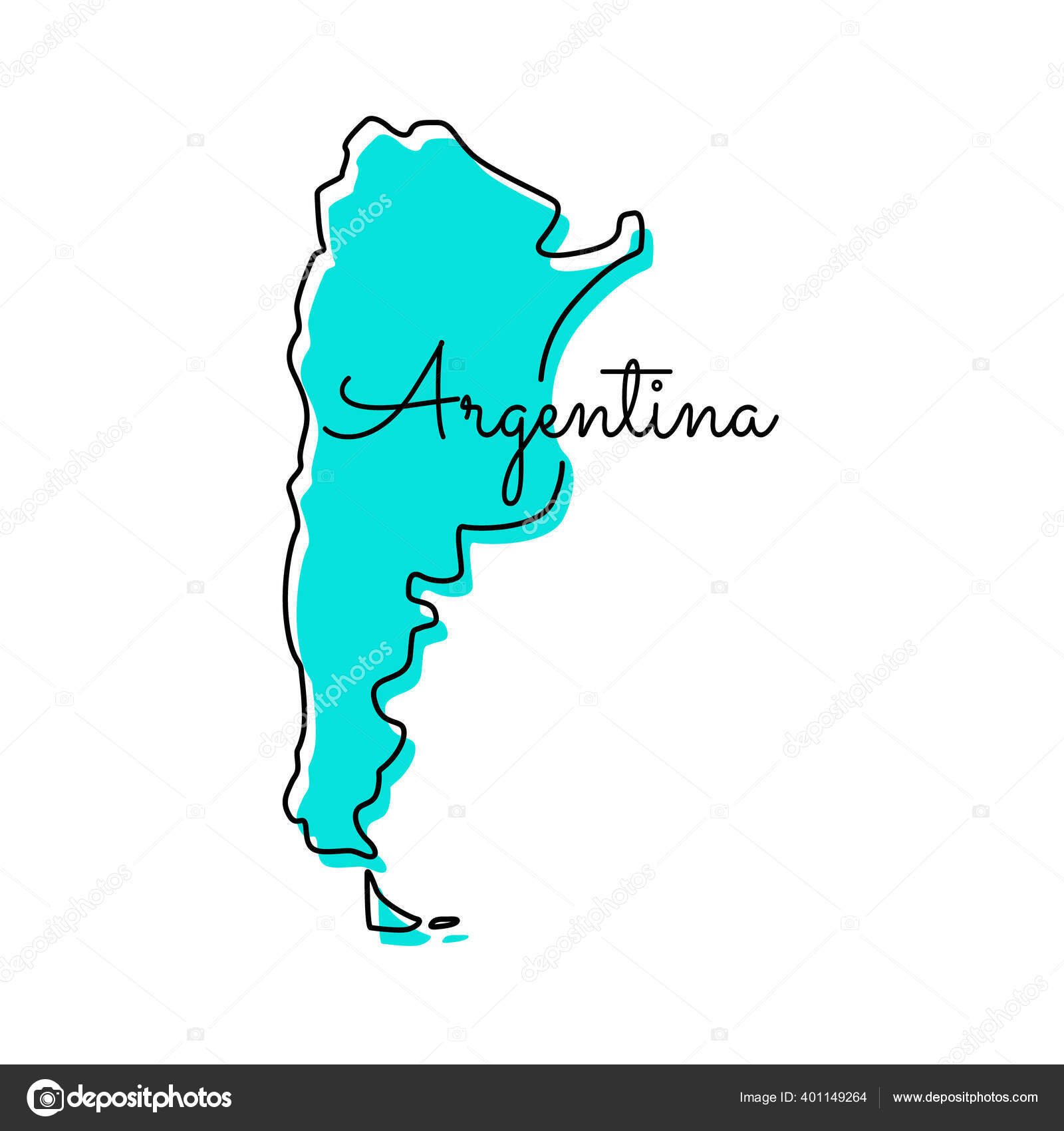 Mapa Argentina Plantilla Diseño Vectorial Vector de stock #401149264 de ...