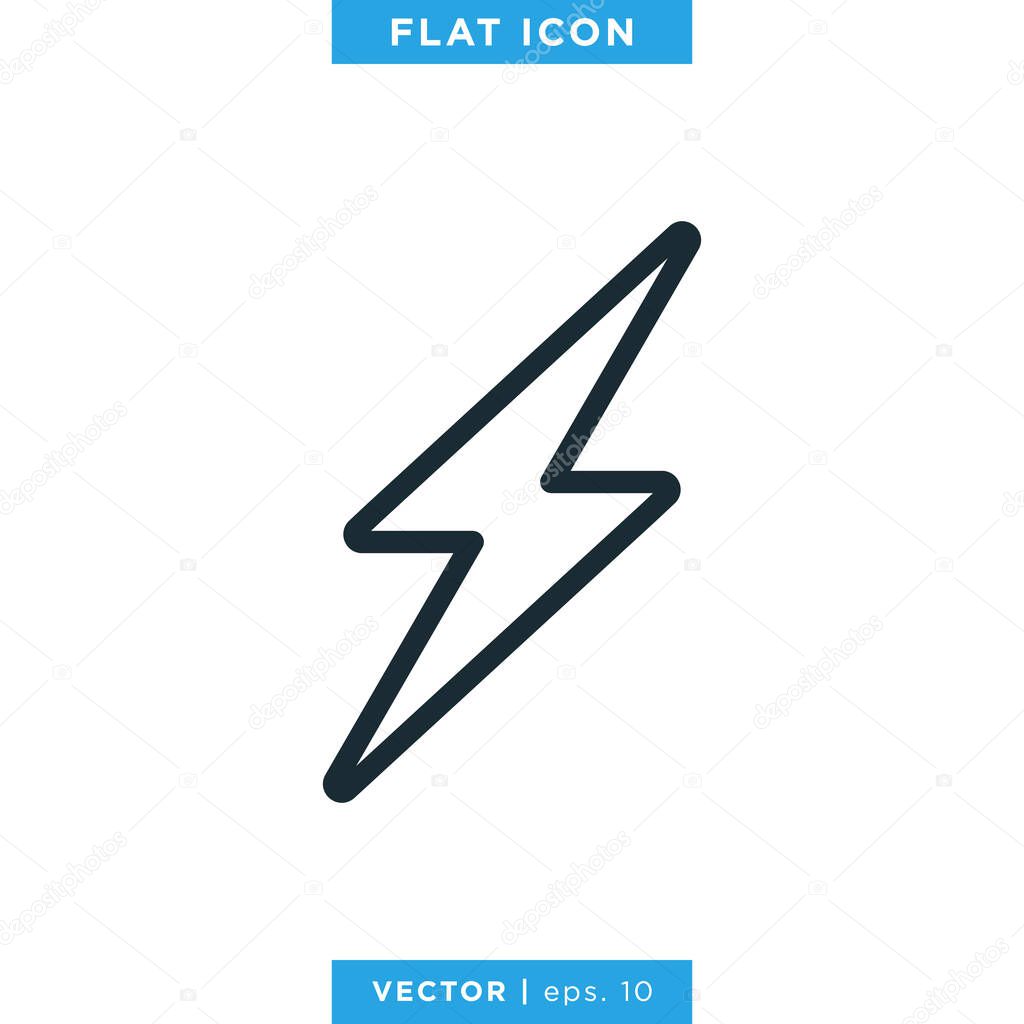 Rayo, Eléctrico, Flash icono Vector Logo Plantilla. Vector editable eps ...