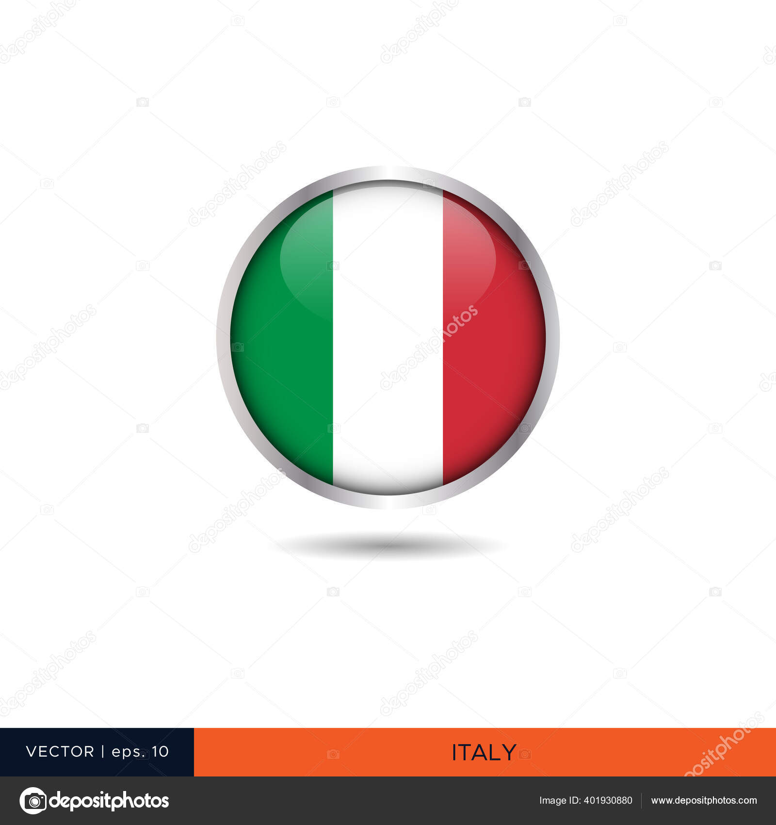 Italy Flag Vector Design Stock Vector by ©fafostock 401930880