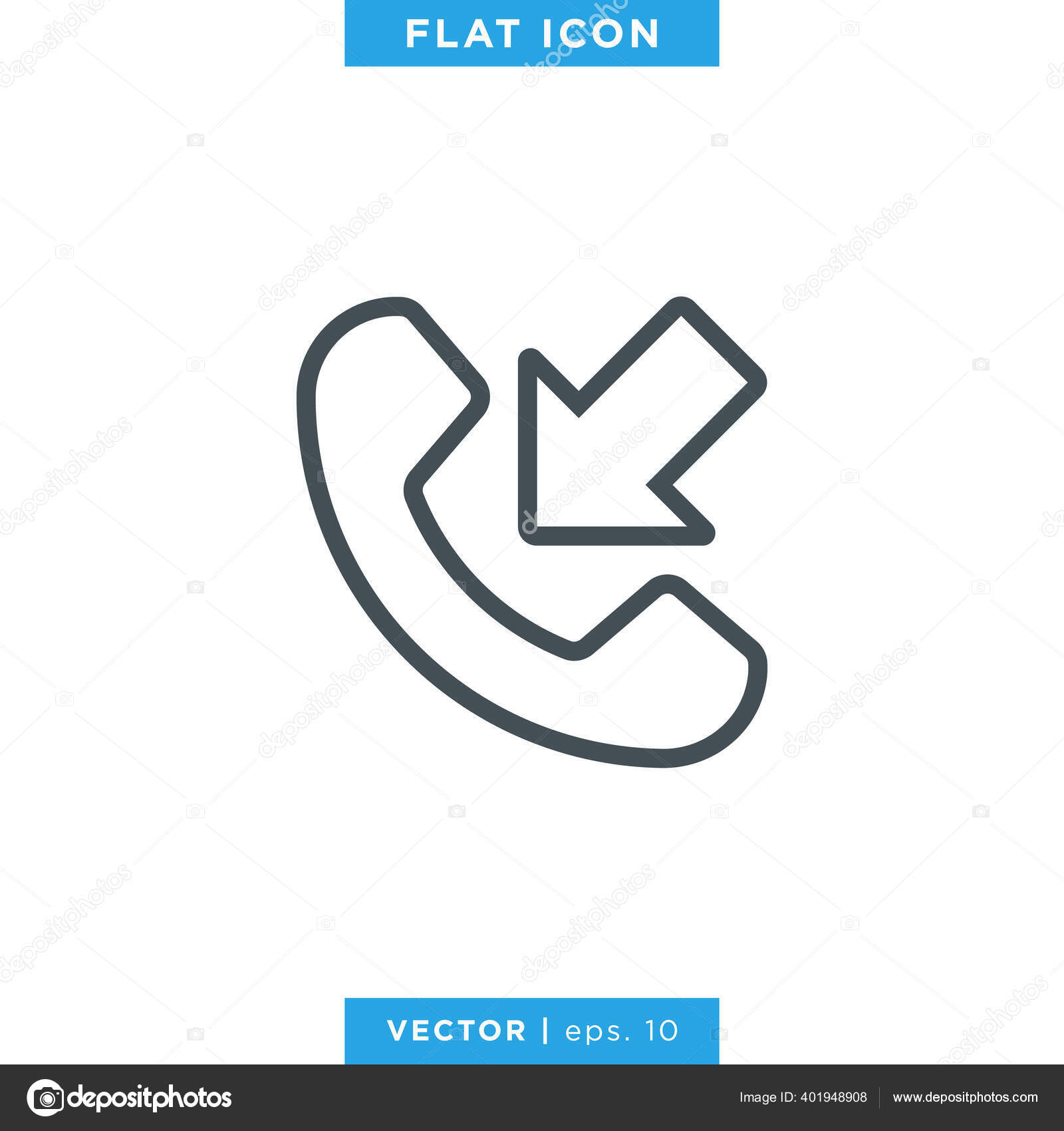 Phone Icon Vector Illustration Design Template Editable Stroke Stock ...