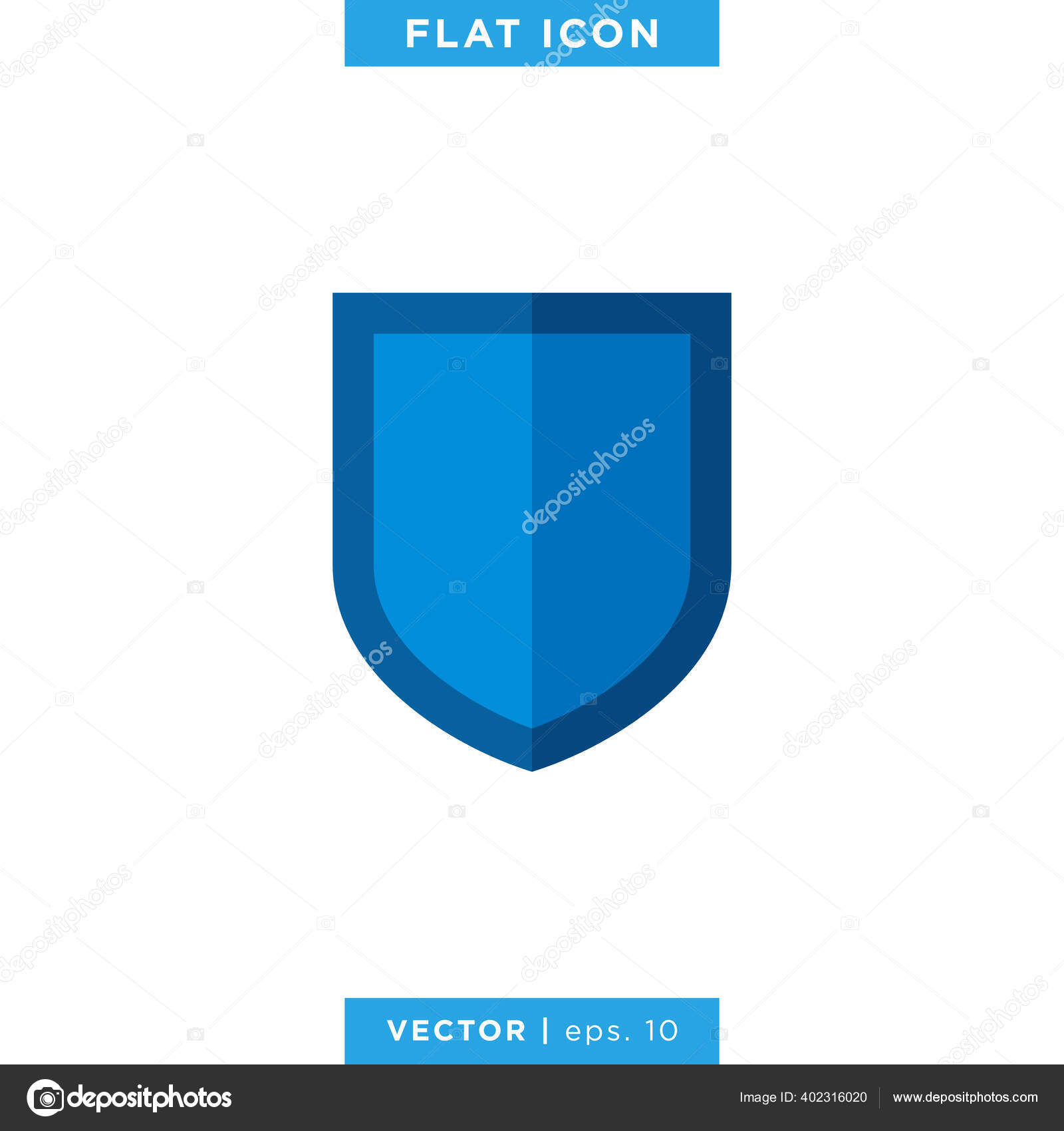 Blue Shield Icon Vector Logo Design Template Stock Vector Image by ...