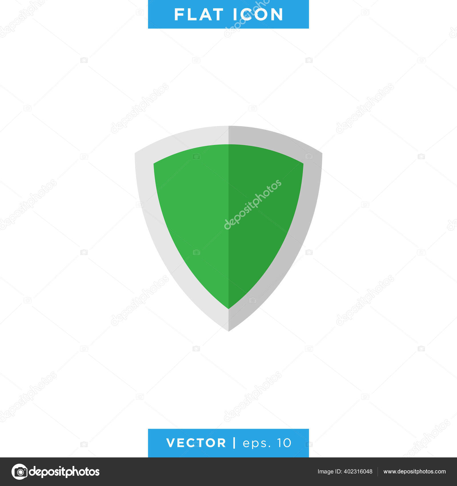 Green Shield Icon Vector Logo Design Template Stock Vector by ...