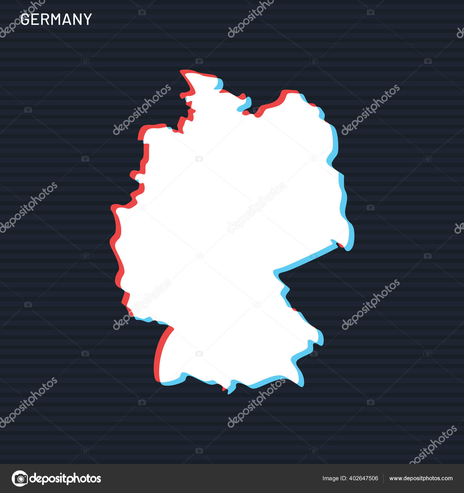 Map Germany Vector Design Template Dark Background Stock Vector Image ...