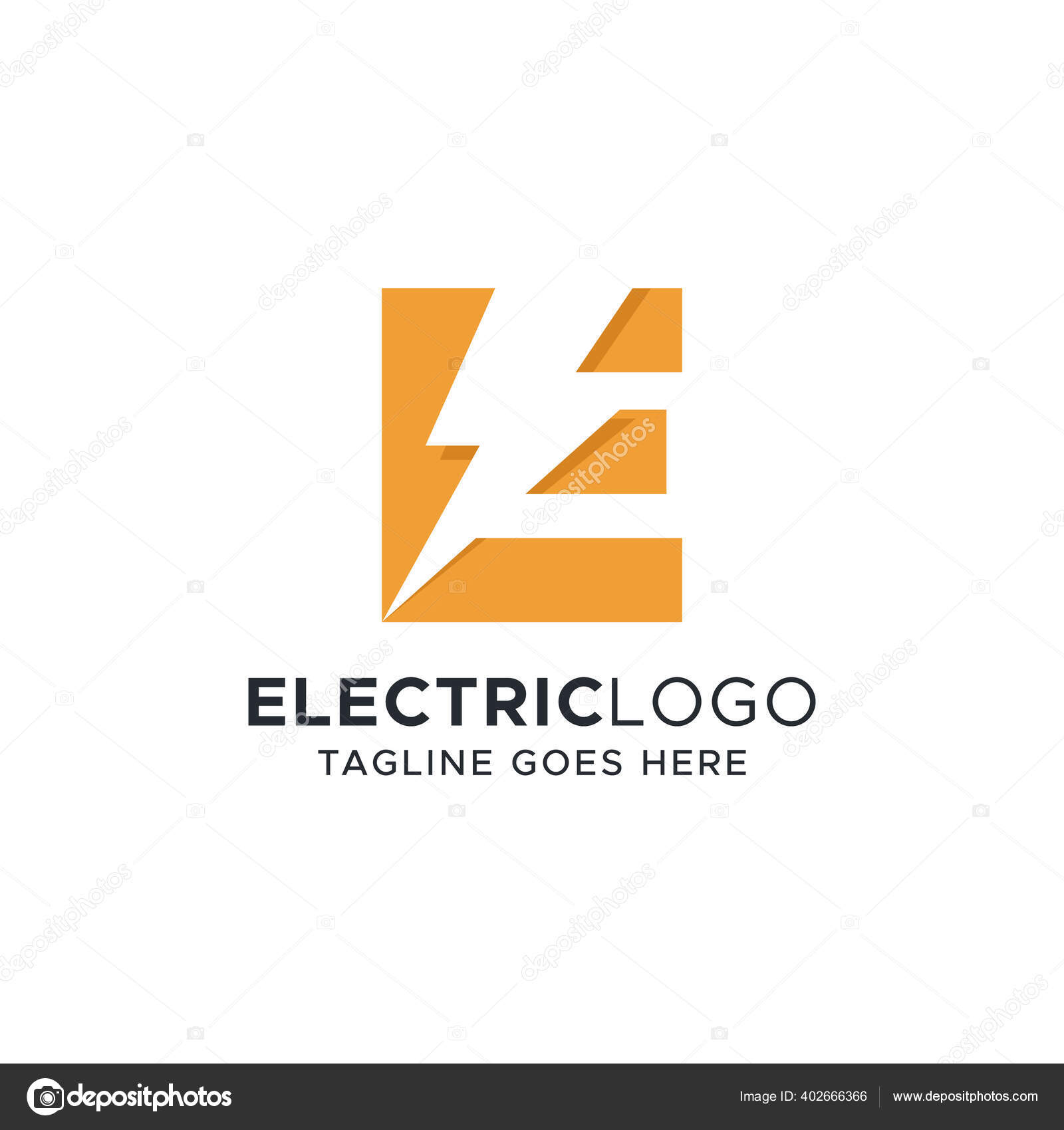 Initial Letter Lightning Bolt Logo Design Template Stock Vector by ...
