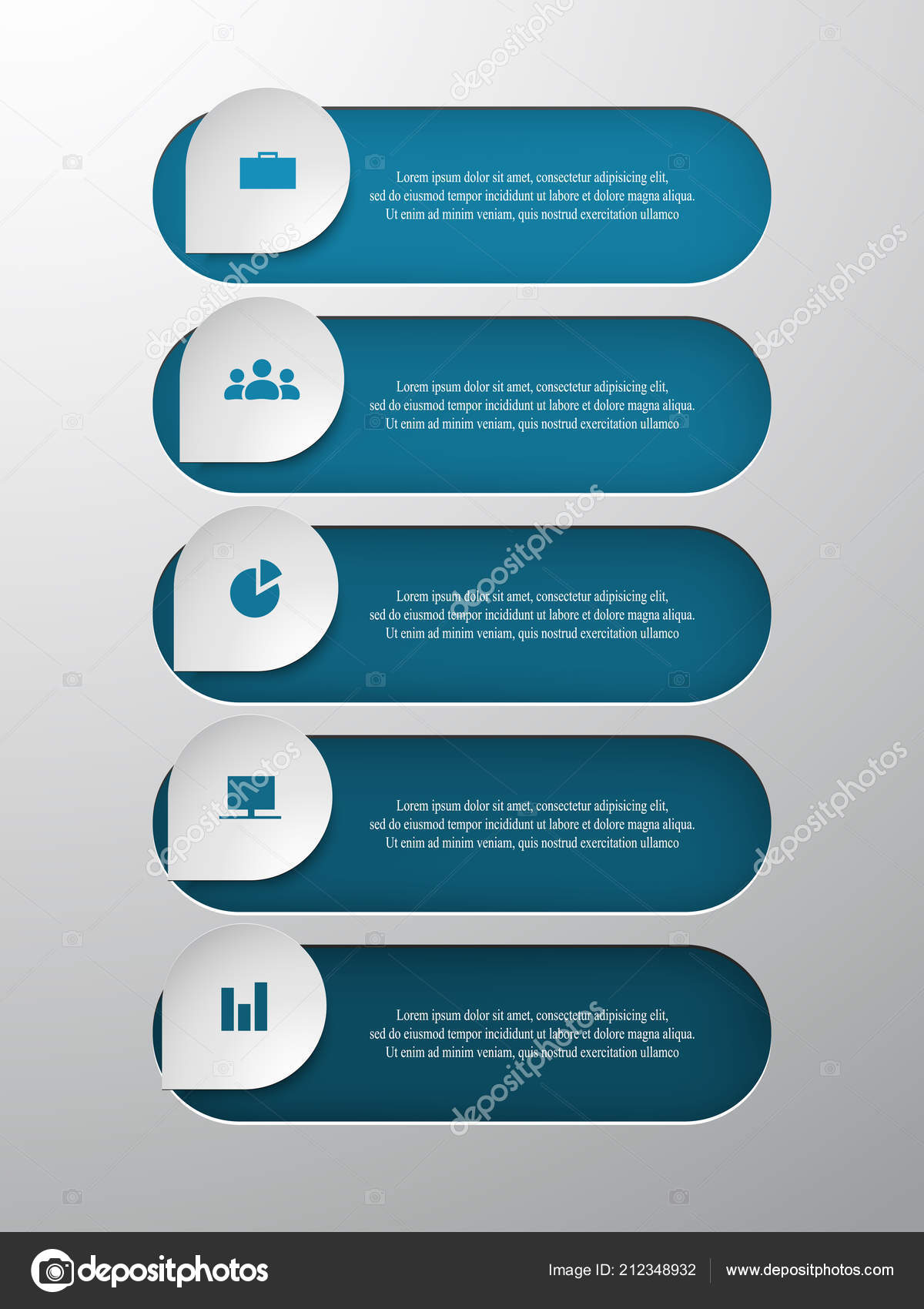 Infographics Step Step Universal Abstract Element Chart Graph Diagram ...