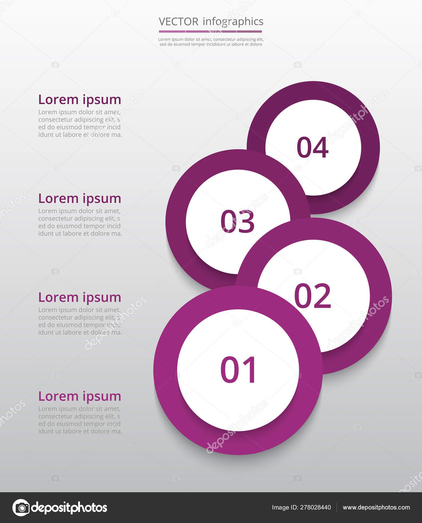 Step by step infographic. — Stock Vector © Rose-Mary #278028440