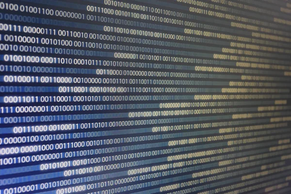 Blue Binary Code Blocks Binary Data Blockchain Concept Blue Background ...