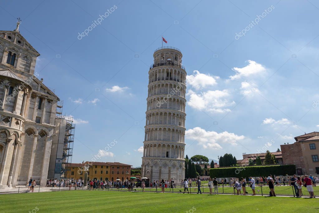 Vista panorámica de la Torre Inclinada de Pisa o Torre de Pisa 2023