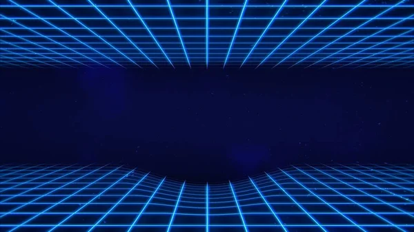 Retro lines and grid in space, abstract background - Stock Image ...