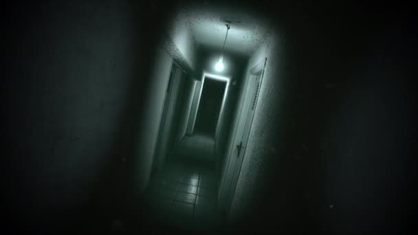 Mystical horror background with dark hall of room — Stock Video ...