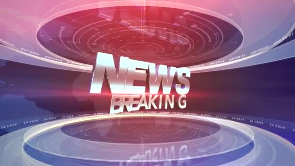 Animation text Fake News and news intro graphic with lines and world map in studio — Stock Video ...